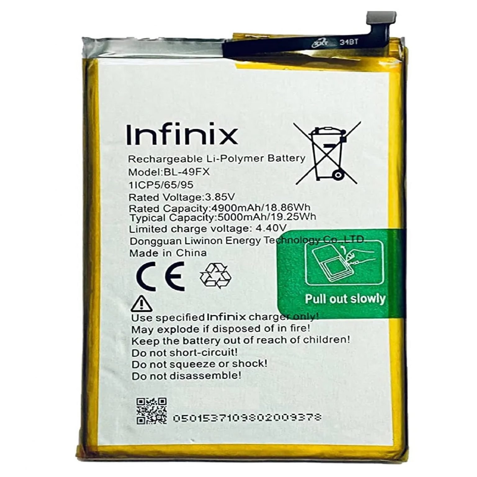 BL-49FX Battery for Infinix Hot 8 X650C X650B X650D (5000 mAh) – Mobile ...